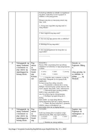 Weekly plan Grade 2 Q1 | DOCX