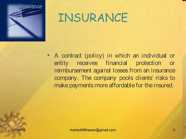 Principle of Insurance | PPT