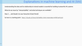 A simple Introduction to Explainability in Machine Learning and AI (XAI) | PPTX