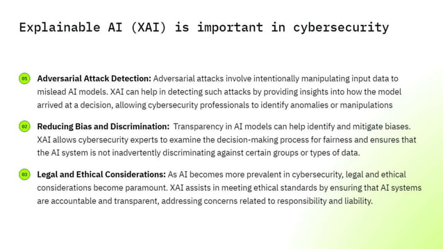 Explainable AI(XAI) in cybersecurity | PPT