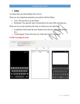 Xamarin.Forms Hands On Lab (Begineer) | PDF