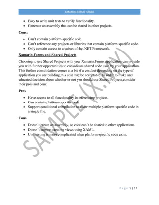 Xamarin.Forms Hands On Lab (Begineer) | PDF