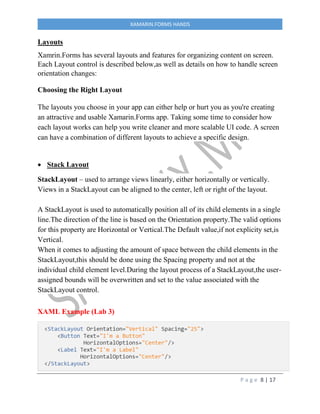 Xamarin.Forms Hands On Lab (Begineer) | PDF