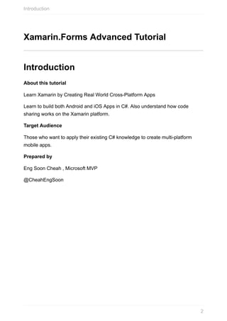 Xamarin.Forms Hands On Lab (Advanced) | PDF