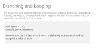 Xamarin: Branching and Looping | PDF