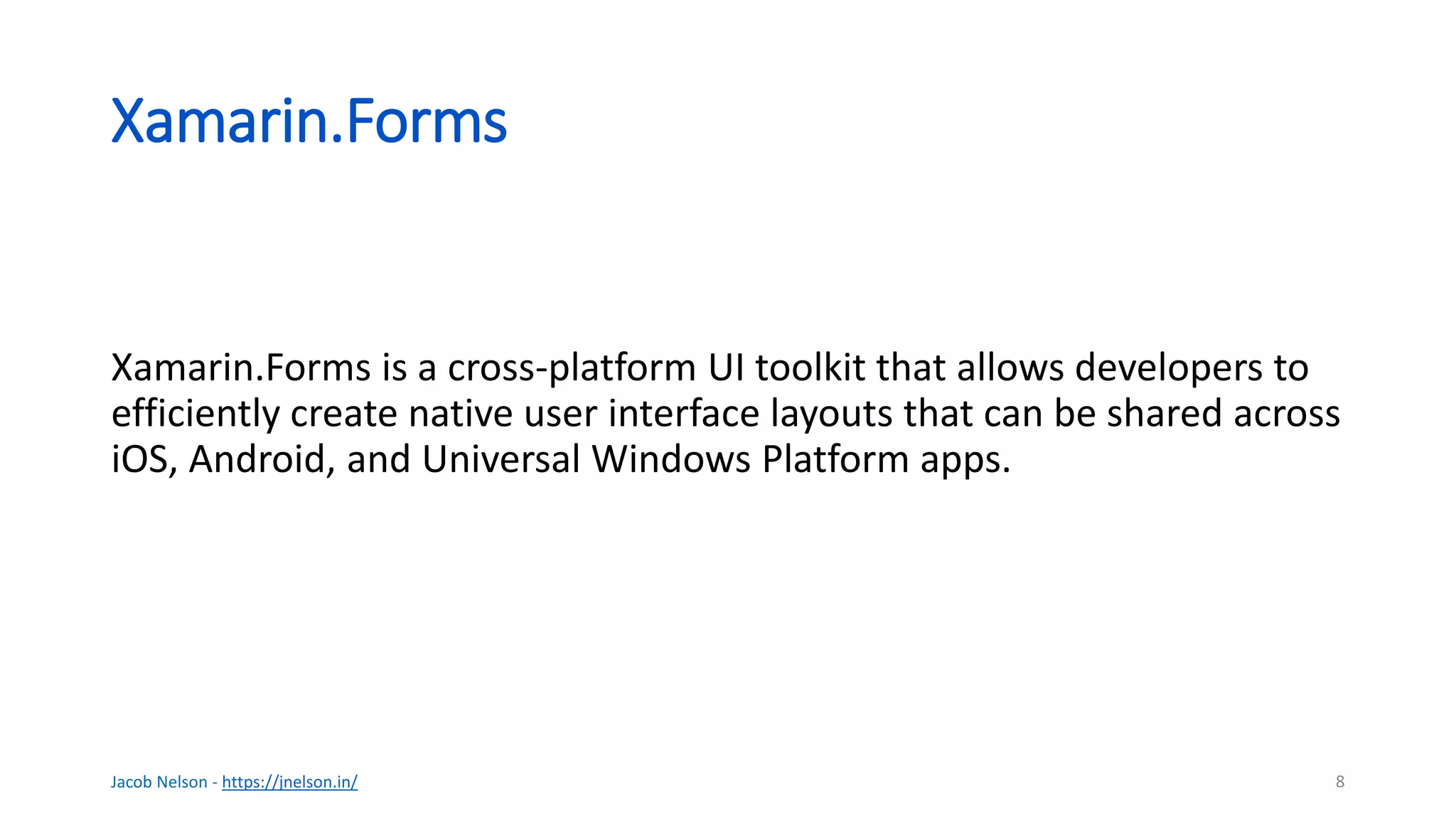 Xamarin Overview | PPTX