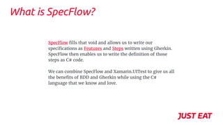 BDD in Xamarin with Specflow & Xamarin UI Test | PPT
