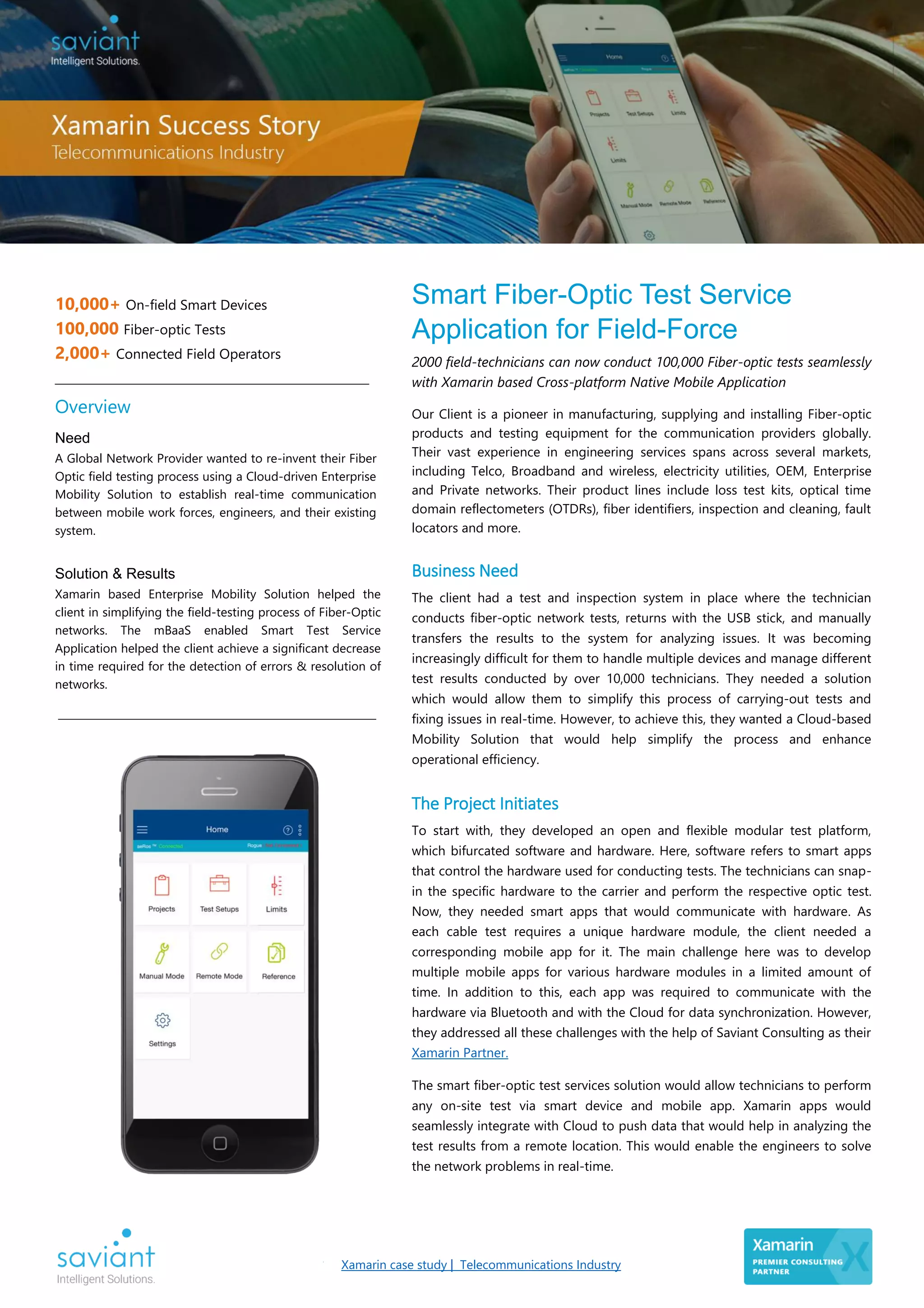 Saviant's Xamarin Success Story | PDF