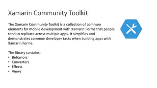 Cape Town MS Developer User Group: Xamarin Community Toolkit | PPT