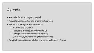 Xamarin.Forms - wprowadzenie | PDF