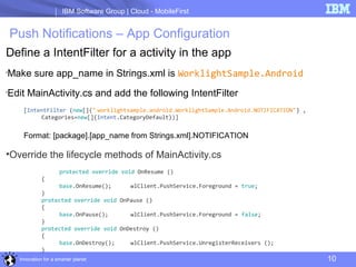 Push Notification in IBM MobileFirst Xamarin SDK | PPT