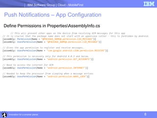 Push Notification in IBM MobileFirst Xamarin SDK | PPT