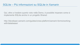 SQLite in Xamarin.Forms | PPTX | Databases | Computer Software and Applications
