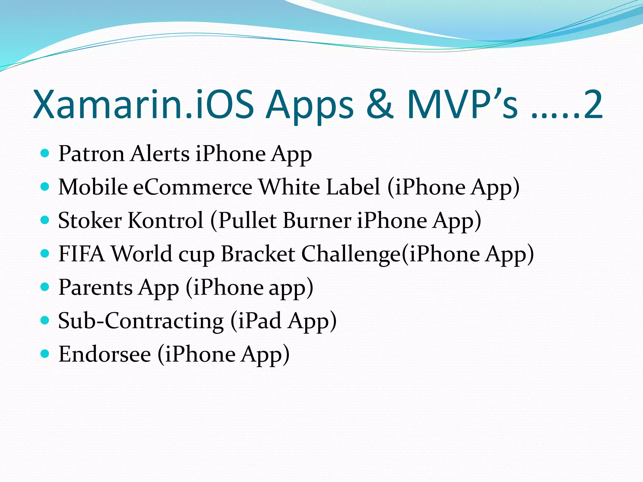 Xamarin mobile app portfolio tecordeon2 | PPTX