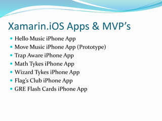 Xamarin mobile app portfolio tecordeon2 | PPTX