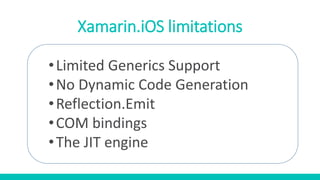 Xamarin, Intro to Mobile Development | PPT