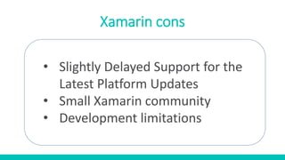 Xamarin, Intro to Mobile Development | PPT