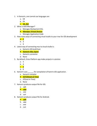 Xamarin presentation | PDF