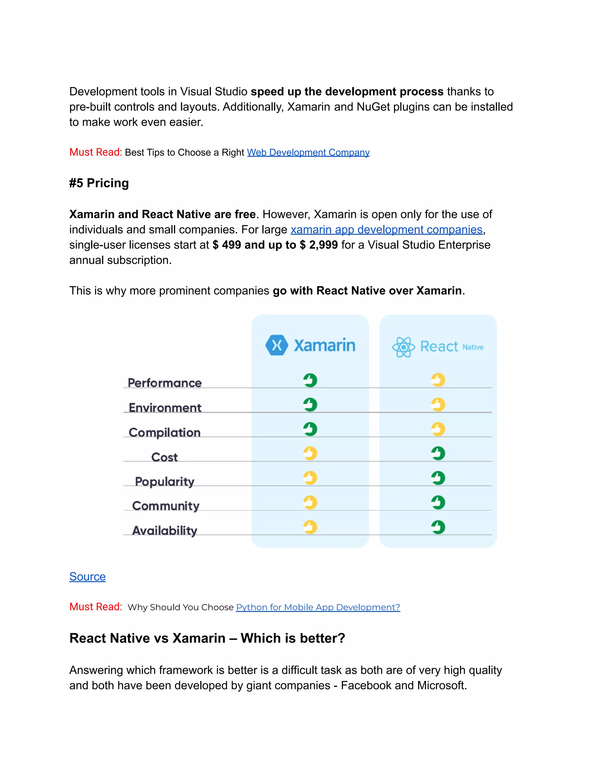 Xamarin vs react native 5 step comparison guide 2021 | PDF