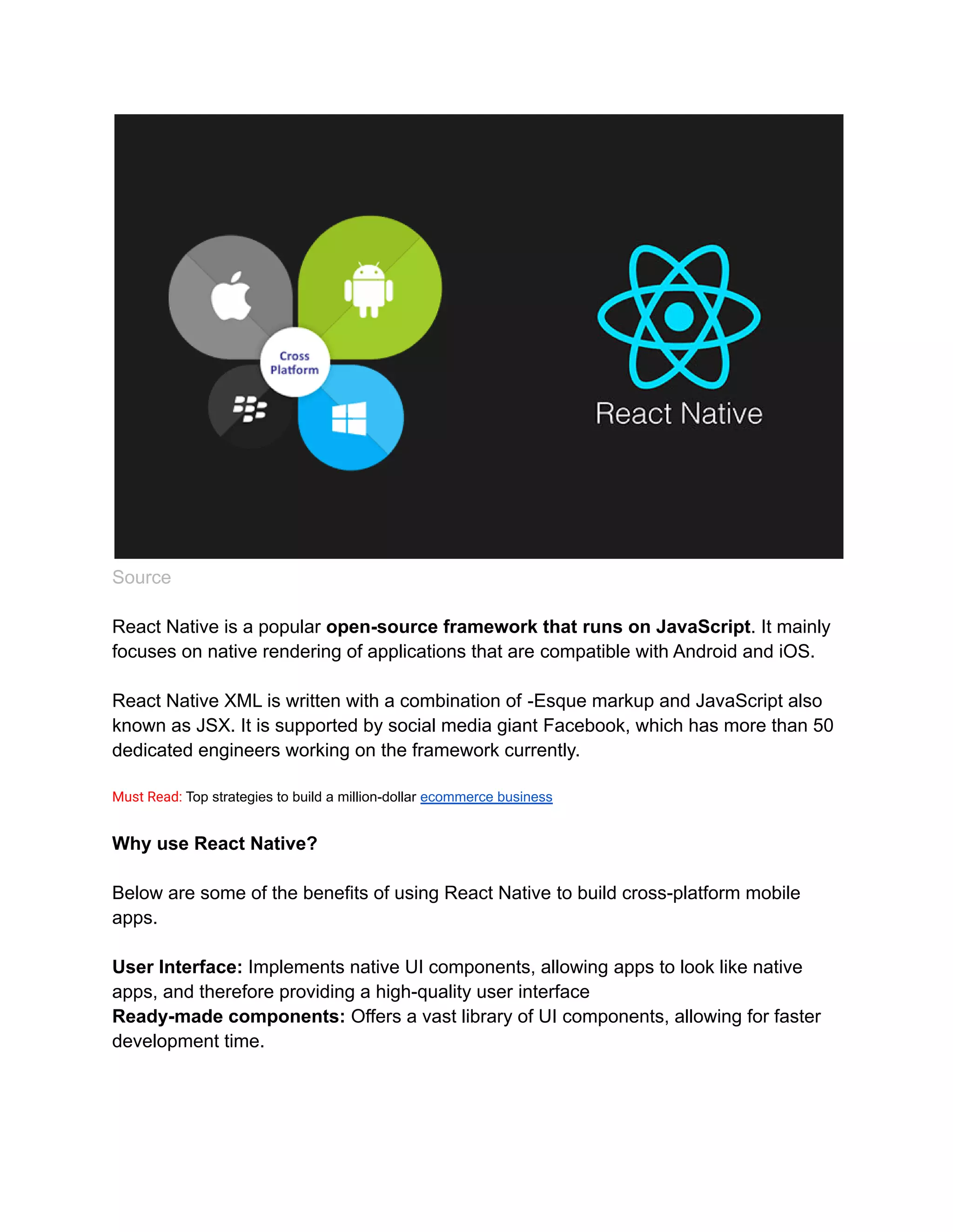 Xamarin Vs React Native 5 Step Comparison Guide 2021 Pdf Web