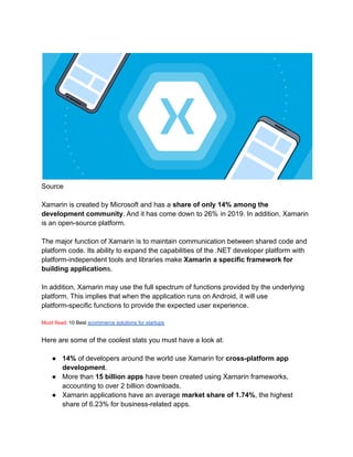 Xamarin vs react native 5 step comparison guide 2021 | PDF | Web Development | Internet