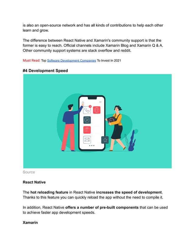 Xamarin vs react native 5 step comparison guide 2021 | PDF