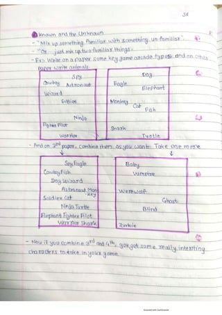 NOTES - Game Concept Design | PDF