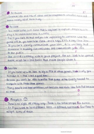 NOTES - Game Concept Design | PDF