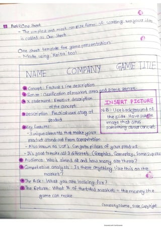 NOTES - Game Concept Design | PDF