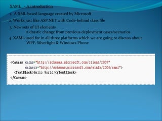 Xaml | PPT | Computing | Technology & Computing
