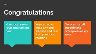 Xampp installation guide | PPTX