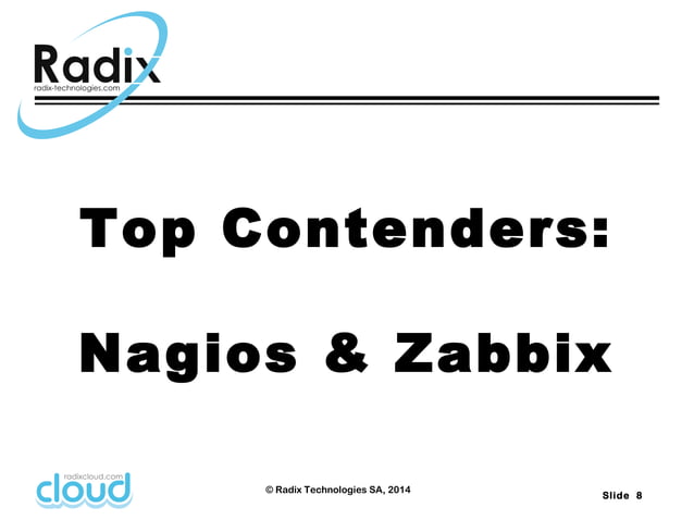 Zabbix introduction ( RadixCloud Radix Technologies SA) | PPT