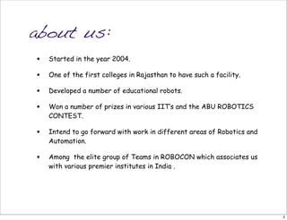 JECRC Robotics Club | PDF