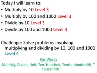 X and dividing by 10, 100 & 1000 basics qr codes | PPTX