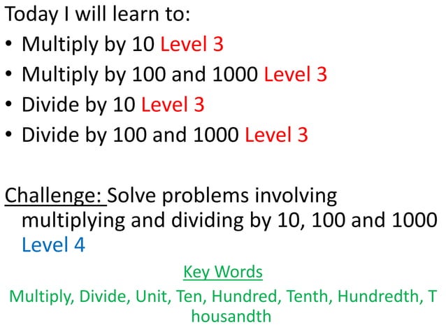X and dividing by 10, 100 & 1000 basics qr codes | PPT