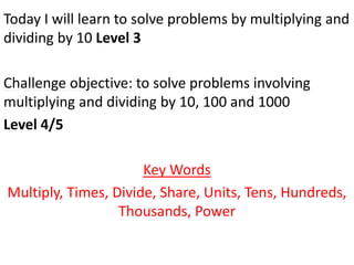 X and dividing by powers of 10 | PPTX