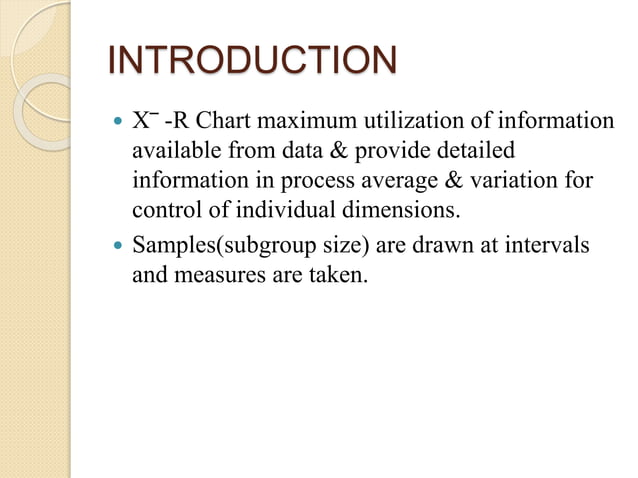X‾ and r charts | PPTX | Science