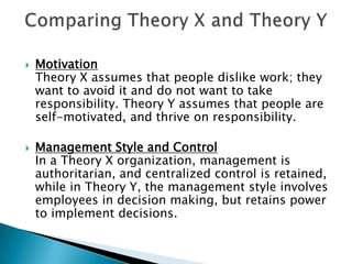 X and y theory presentation | PPTX