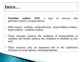 Xanthine oxidase enzyme | PPTX