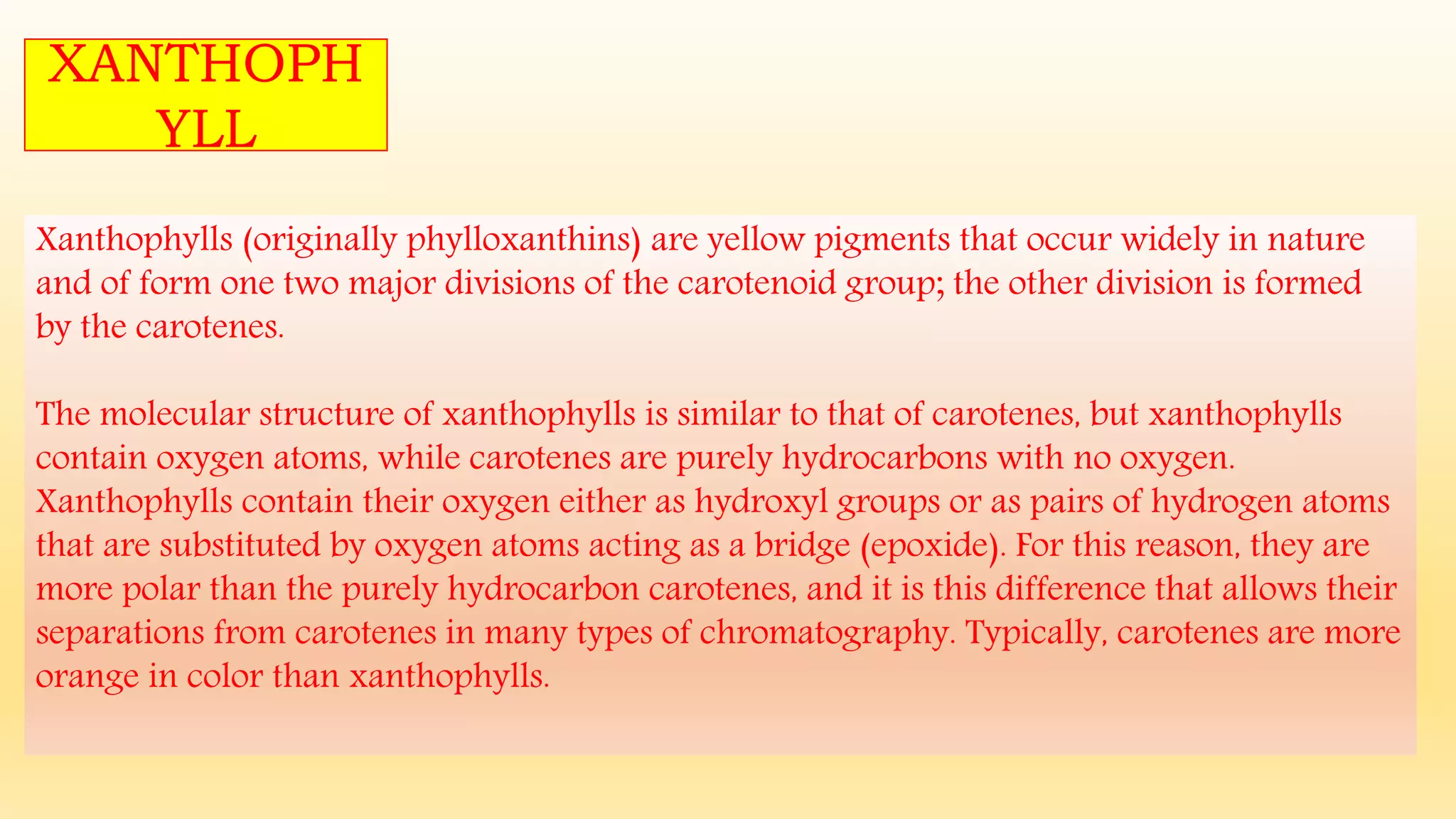 Xanthophyll ppt | PPTX