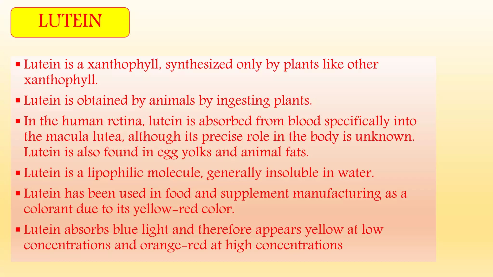 Xanthophyll ppt | PPTX