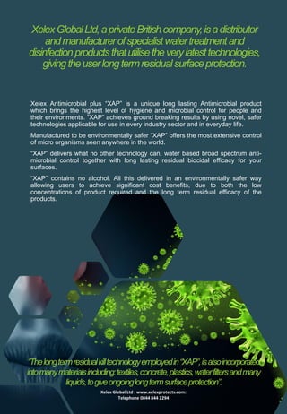 XAP - Long Term Antimicrobial Coating and disinfectant. | PDF ...