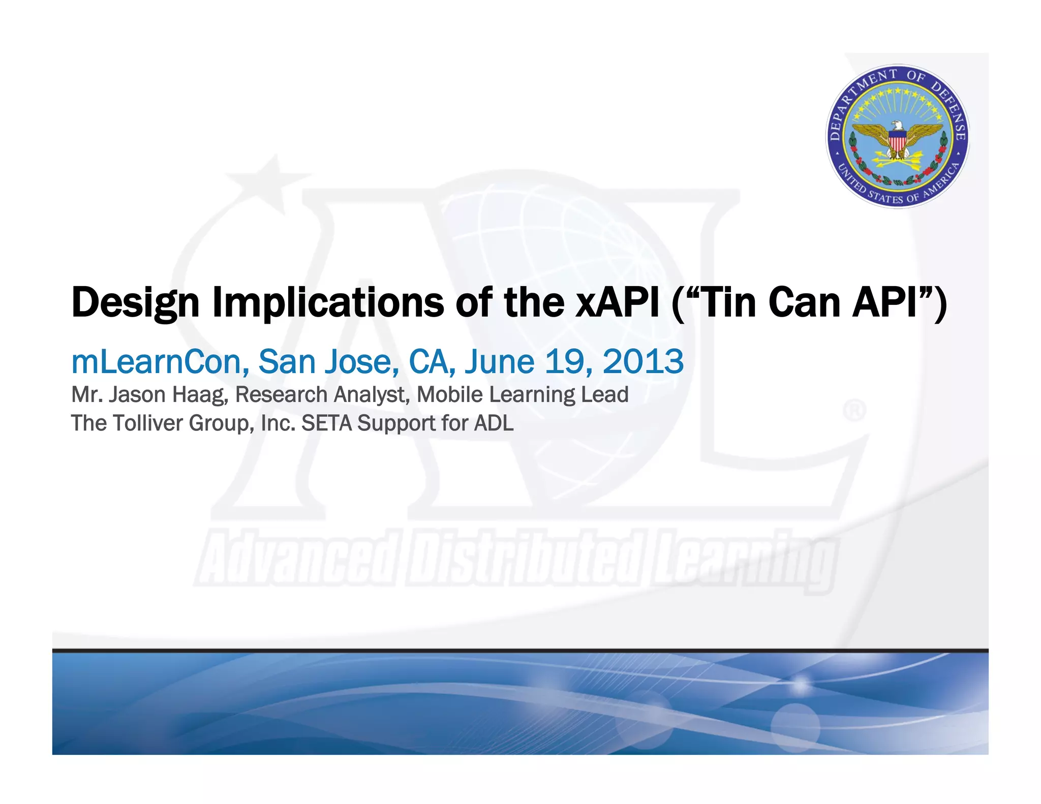 Design Implications of the Experience API (Tin Can API) | PDF | Web Development | Internet