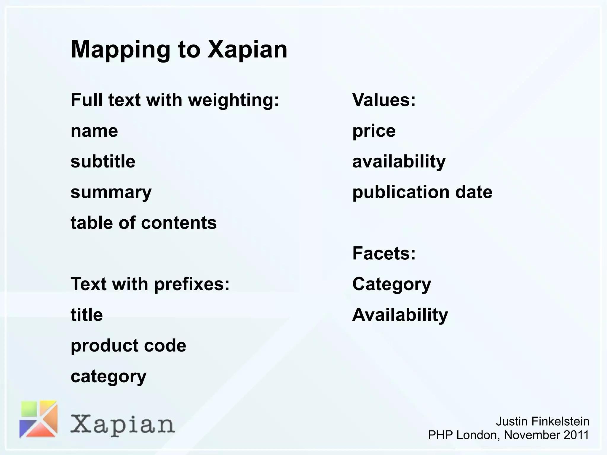 Introducing Xapian | ODP