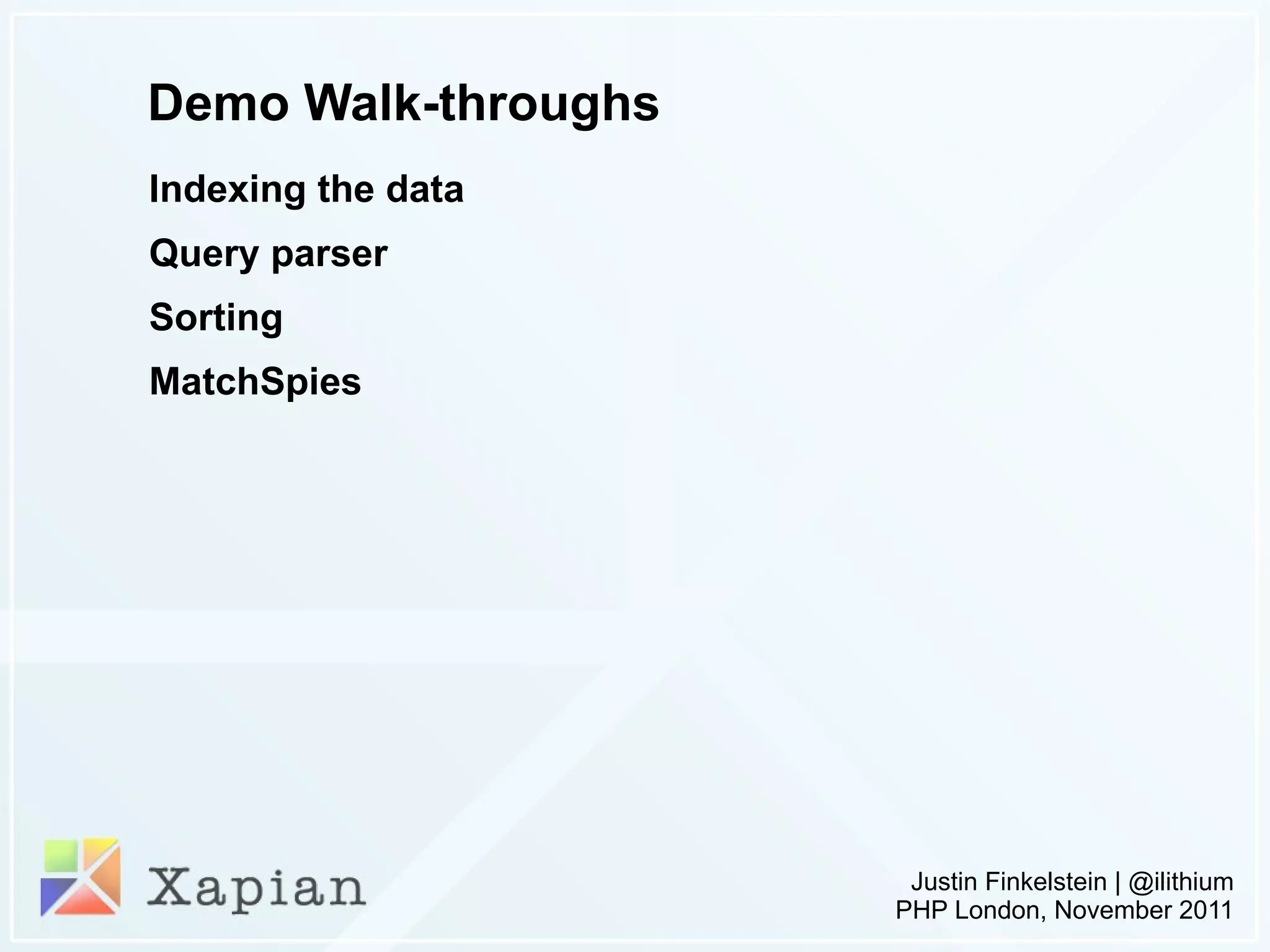 Introducing Xapian | ODP