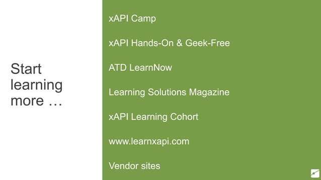 xAPI Ecosystem xAPI Party May 2019 | PPTX