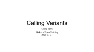 Calling Variant with FireCloud-Terra | PPT