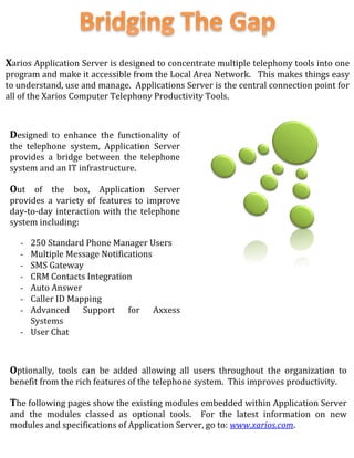 Xarios Applications Suite 2010 | PDF