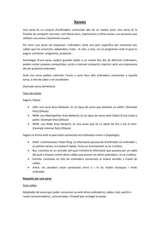 Xarxes | DOCX