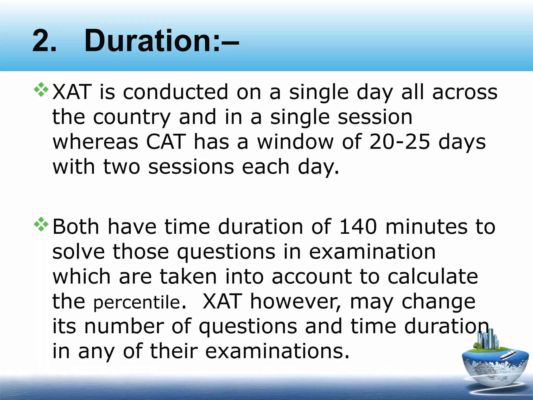 Xat 2014 how different from cat | PPT